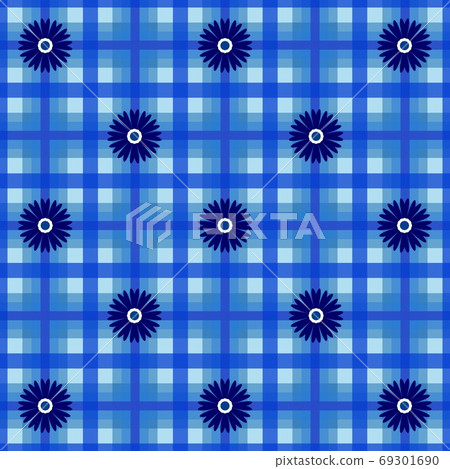 Floral check pattern - Stock Illustration [69301690] - PIXTA