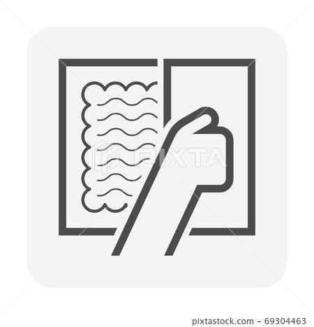 Tile floor installation and trowel vector icon... - Stock Illustration ...