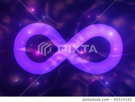 Cosmic Infinity sign or symbol, 3d render - Stock Illustration ...