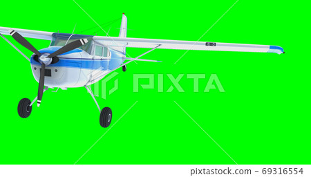 Retro bush plane illustration. 3D render - Stock Illustration [69316554 ...