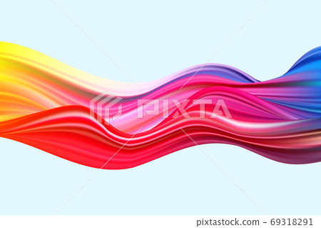 Modern colorful flow poster. Wave horizontal... - Stock Illustration ...