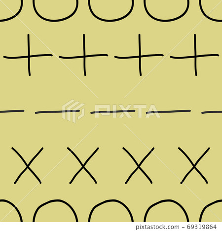 Line Up Symbols marks on yellow background plus... - Stock Illustration ...