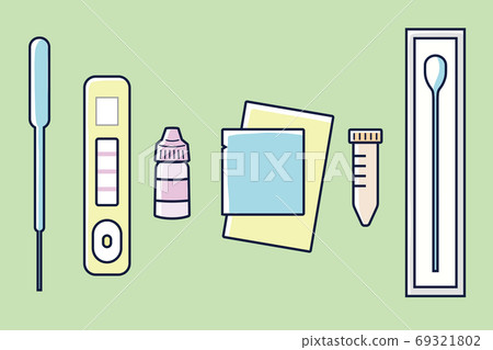Illustration of PCR test kit. New coronavirus... - Stock Illustration ...