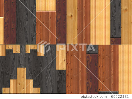 Wood grain material combination part 4 - Stock Illustration [69322381 ...