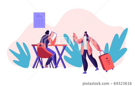 Smiling Girl Character Living Hostel Kitchen Room - Stock Illustration ...