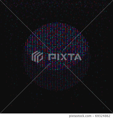 Big data visualization. Circular multicolored... - Stock Illustration ...