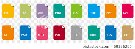 Symbol set file file icons set isolated vector - Stock Illustration ...