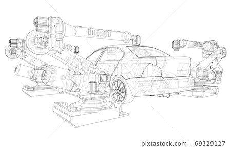 Assembly of motor vehicle - Stock Illustration [69329127] - PIXTA