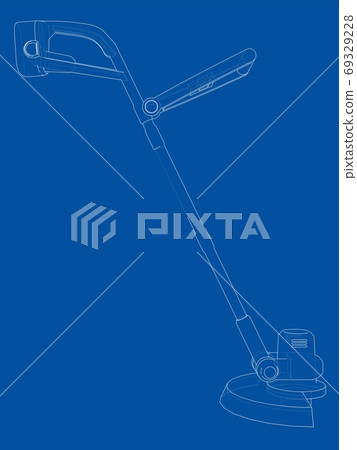 Outline trimmer grass cutter - Stock Illustration [69329228] - PIXTA