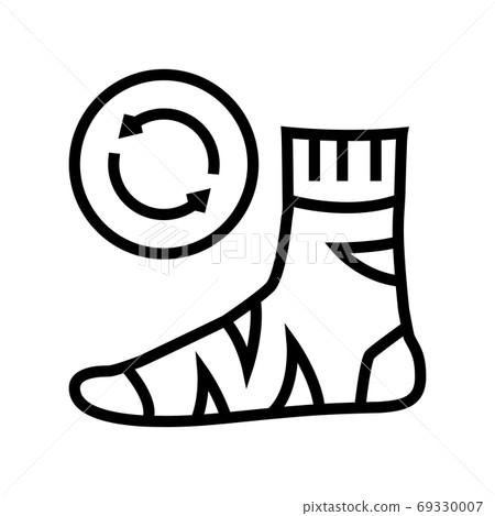 useless sock line icon vector isolated... - Stock Illustration ...