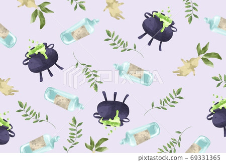 Illustration of witch's magic medicine material - Stock Illustration ...