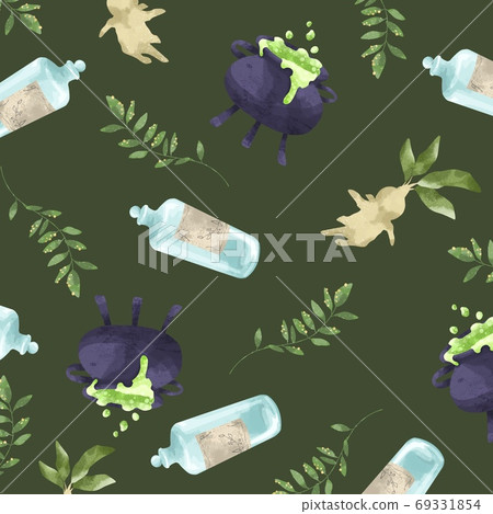 Illustration of witch's magic medicine material - Stock Illustration ...