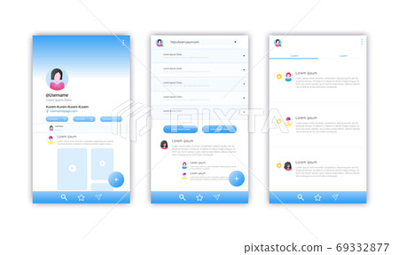 Set of News Applications web page design... - Stock Illustration ...