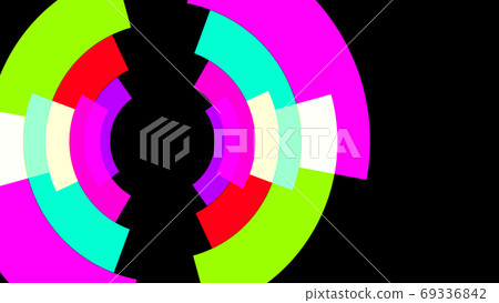 CG circle Multiple overlapping half circles - Stock Illustration ...