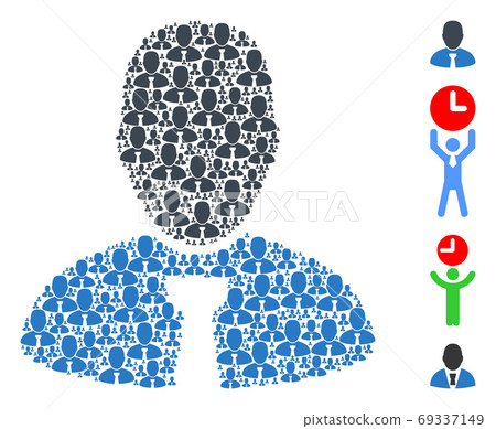 Boss Recursion Composition of Self Icons - Stock Illustration [69337149 ...