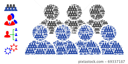 Staff Recursive Composition of Self Icons - Stock Illustration ...