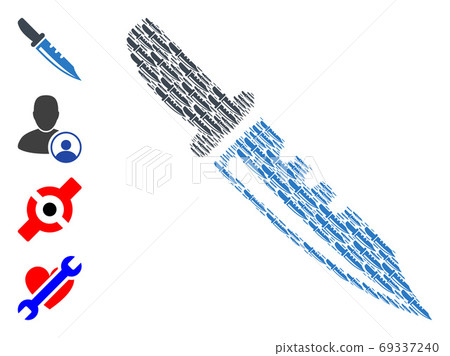 Knife Recursive Collage of Self Items - Stock Illustration [69337240 ...