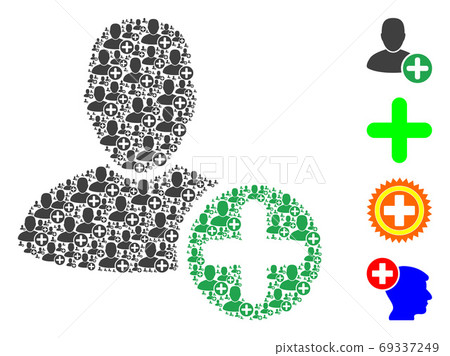 Add User Recursion Composition of Self Icons - Stock Illustration ...