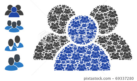 User Group Recursive Mosaic of Self Icons - Stock Illustration ...