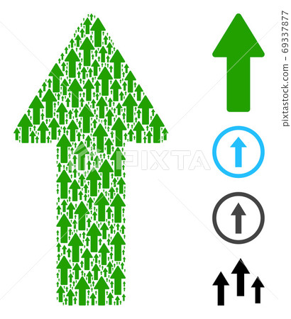 Arrow Up Recursive Composition of Self Icons - Stock Illustration ...