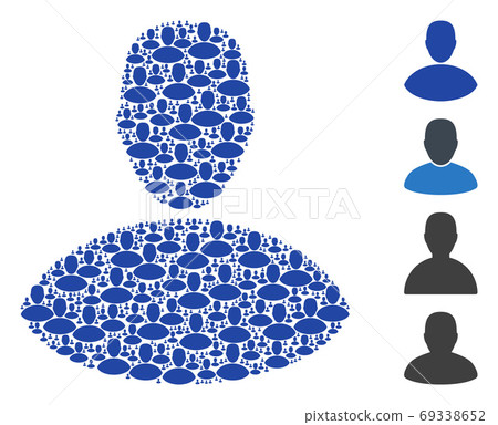 Boy Recursion Collage of Self Icons - Stock Illustration [69338652] - PIXTA