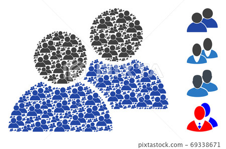 Customers Recursive Mosaic of Self Icons - Stock Illustration [69338671 ...