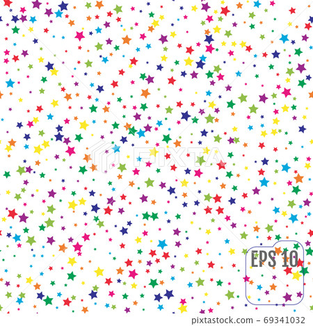 Seamless Pattern with Colorful Stars. - Stock Illustration [69341032 ...