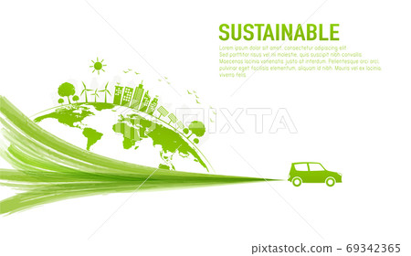 Banner design for sustainable development and... - Stock Illustration ...