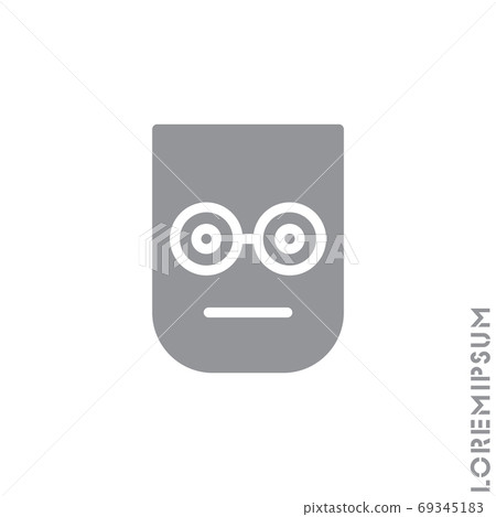 Meh icon vector, emoticon symbol. Modern flat... - Stock Illustration ...