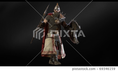 nordic viking 3d render illustration - Stock Illustration [69346159 ...