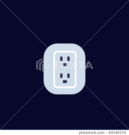 uk, british socket icon, vector - Stock Illustration [69346559] - PIXTA