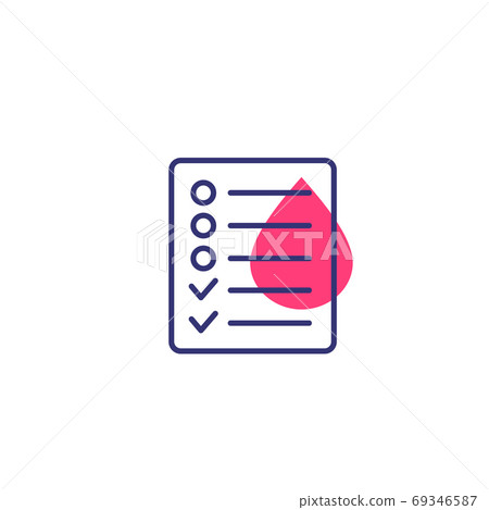 blood test results, medical icon - Stock Illustration [69346587] - PIXTA