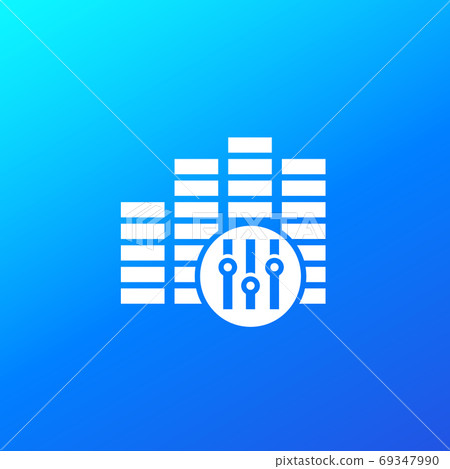 audio editor icon for apps and web - Stock Illustration [69347990] - PIXTA
