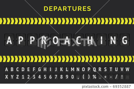 Airport flight scoreboard vector banner with... - Stock Illustration ...