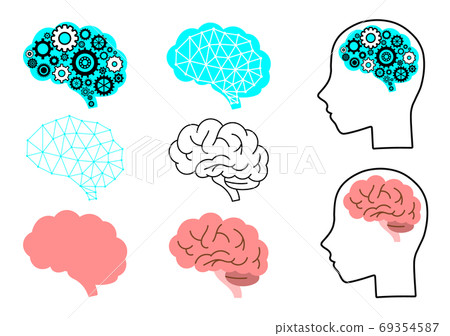Brain illustration set - Stock Illustration [69354587] - PIXTA