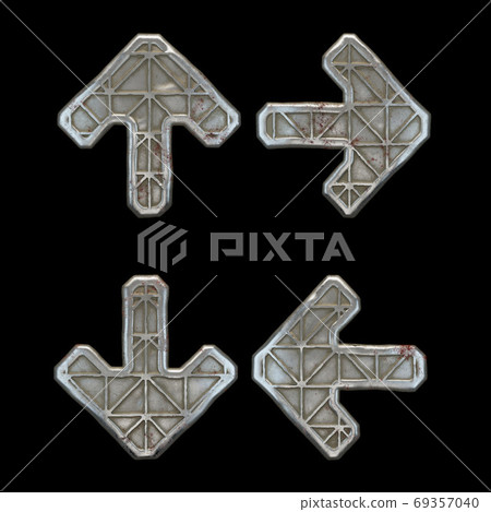 Set of symbols up arrow, right and left arrow,...-插圖素材 [69357040] - PIXTA圖庫