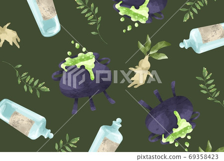 Illustration of witch's magic medicine material - Stock Illustration ...
