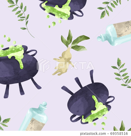 Illustration of witch's magic medicine material - Stock Illustration ...