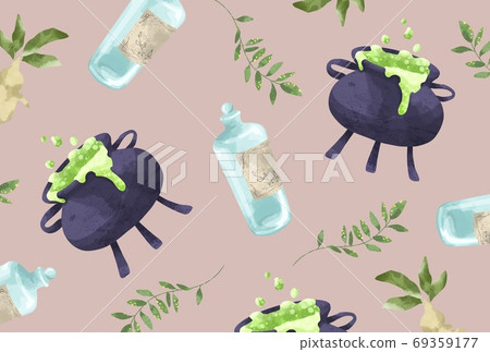 Illustration of witch's magic medicine material - Stock Illustration ...