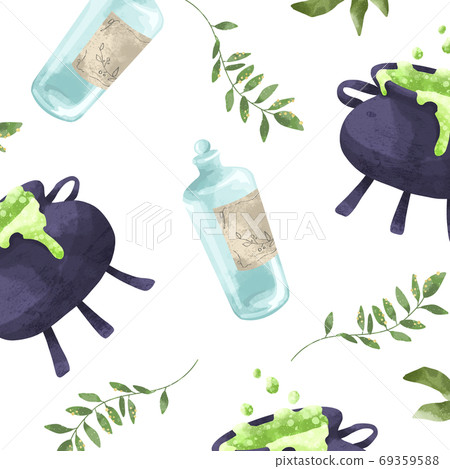 Illustration of witch's magic medicine material - Stock Illustration ...