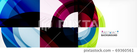 Round shapes, triangles and circles. Modern... - Stock Illustration ...