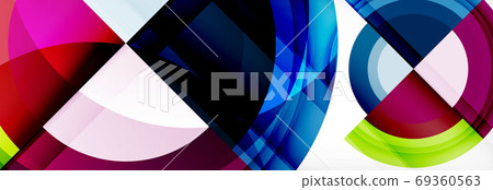 Round shapes, triangles and circles. Modern... - Stock Illustration ...