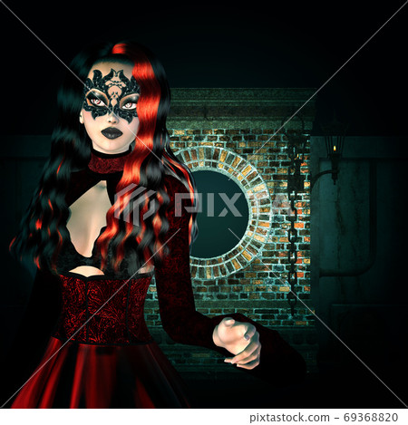 3d round window and witch - Stock Illustration [69368820] - PIXTA