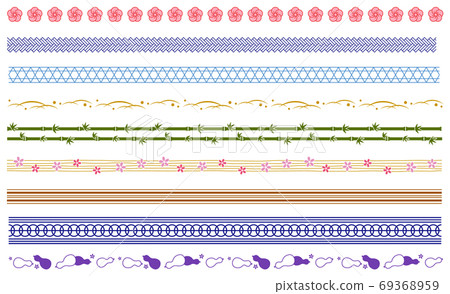 Japanese style decoration line - Stock Illustration [69368959] - PIXTA
