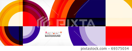 Round shapes, triangles and circles. Modern... - Stock Illustration ...