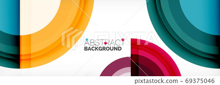 Round shapes, triangles and circles. Modern... - Stock Illustration ...
