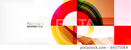 Round shapes, triangles and circles. Modern... - Stock Illustration ...