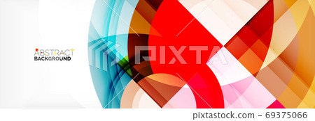 Round shapes, triangles and circles. Modern... - Stock Illustration ...