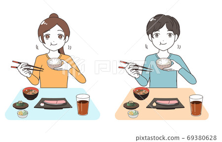 嚼飯-插圖素材 [69380628] - PIXTA圖庫