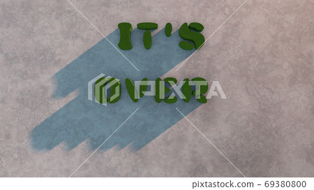 Inscription in green letters it's over on a... - Stock Illustration ...